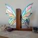 Stained Glass Fairy Wing Bookends, Iridescent Whimsical Decor ...