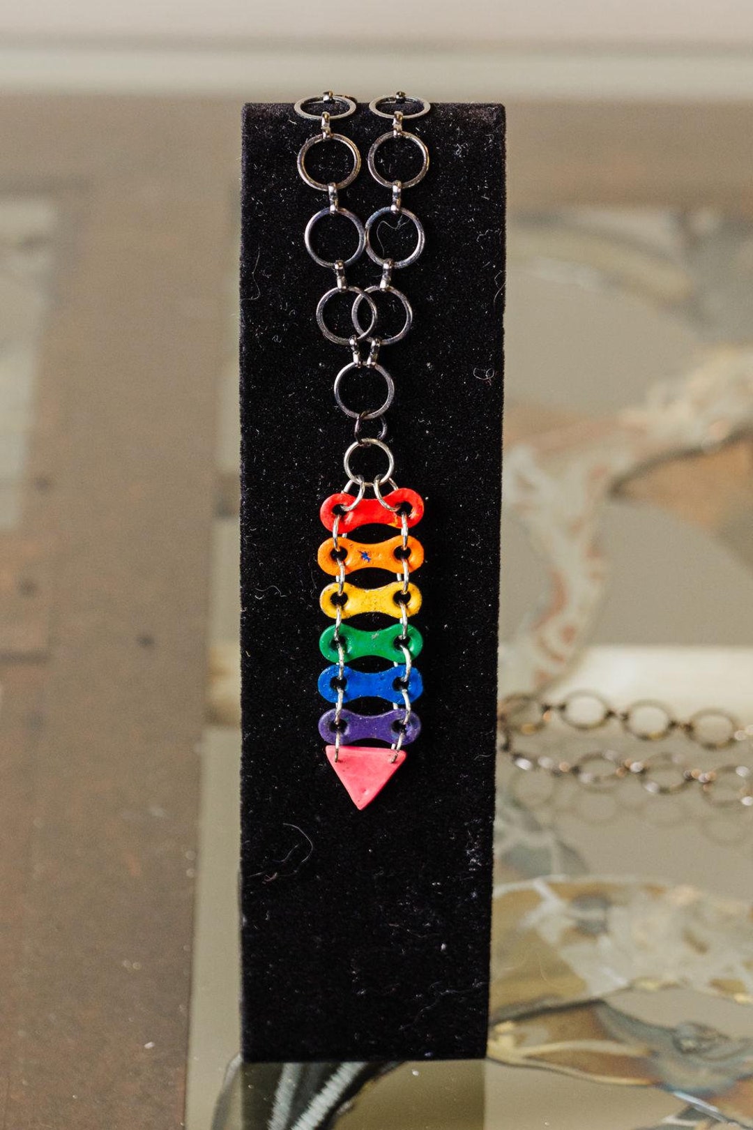 Rainbow Pride Bike Chain Necklace - Etsy