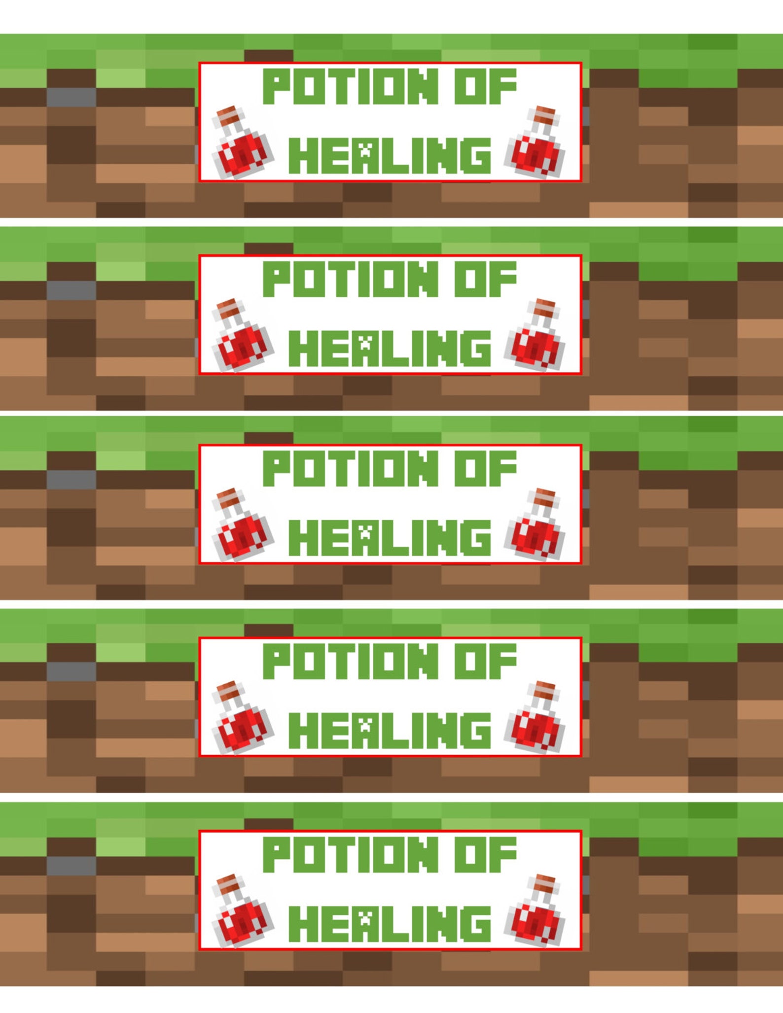 TNT Minecraft Labels Package - Instant Download - Etsy