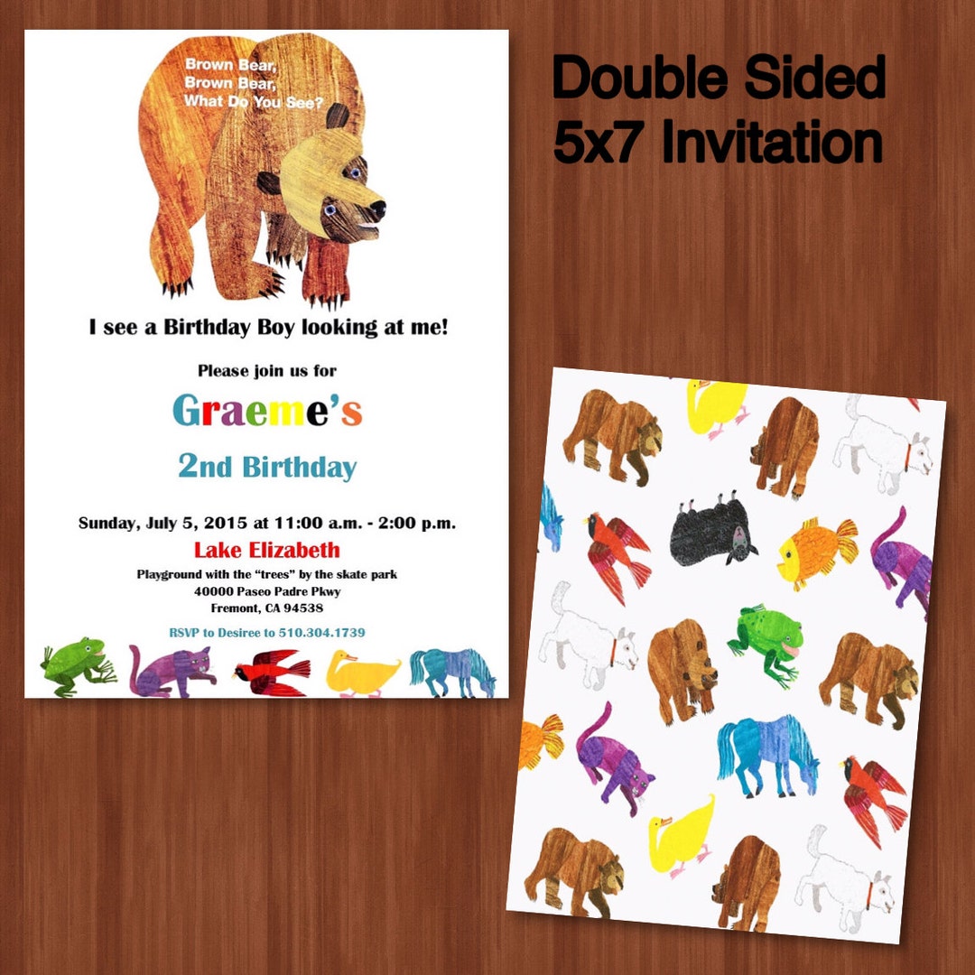 5x7 Brown Bear Brown Bear What Do You See? - Etsy