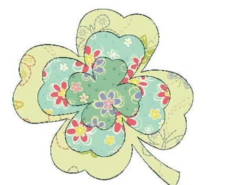 Raggy Applique Four Leaf Clover Machine Embroidery Design 4 - Etsy