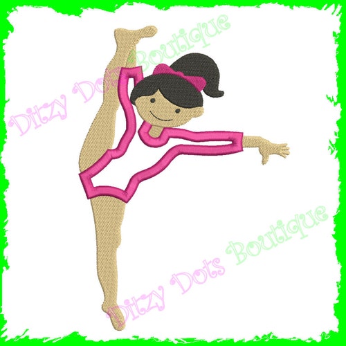 Gymnast Girl Embroidery Design. Machine Embroidery Design. - Etsy