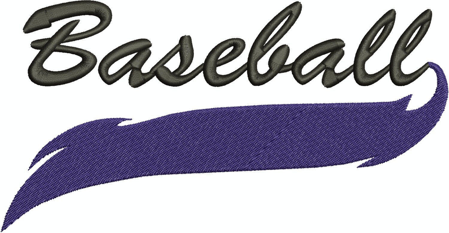 Baseball Swoosh Machine Embroidery Design 005 - Etsy