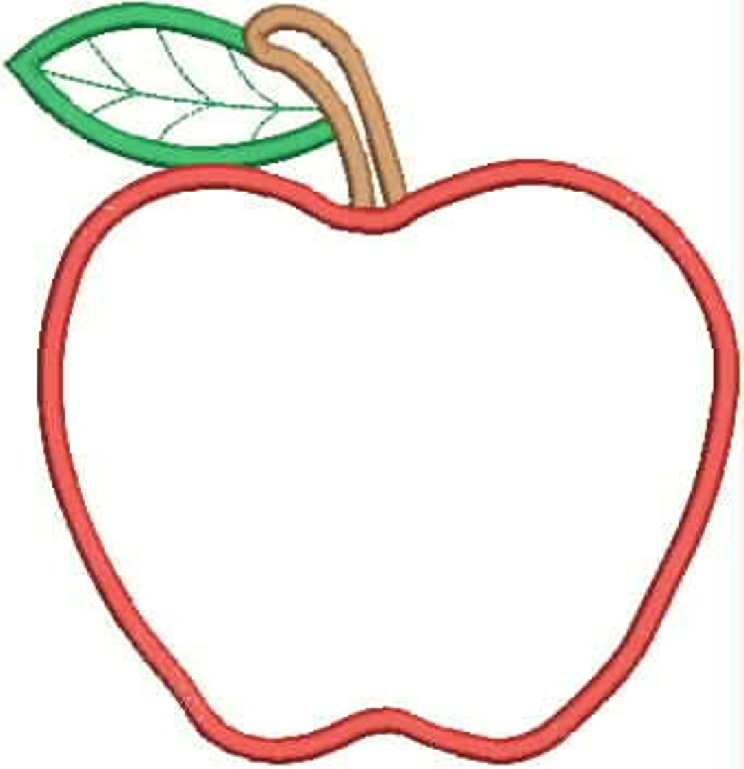 Apple Applique Machine Embroidery Design 463 - Etsy