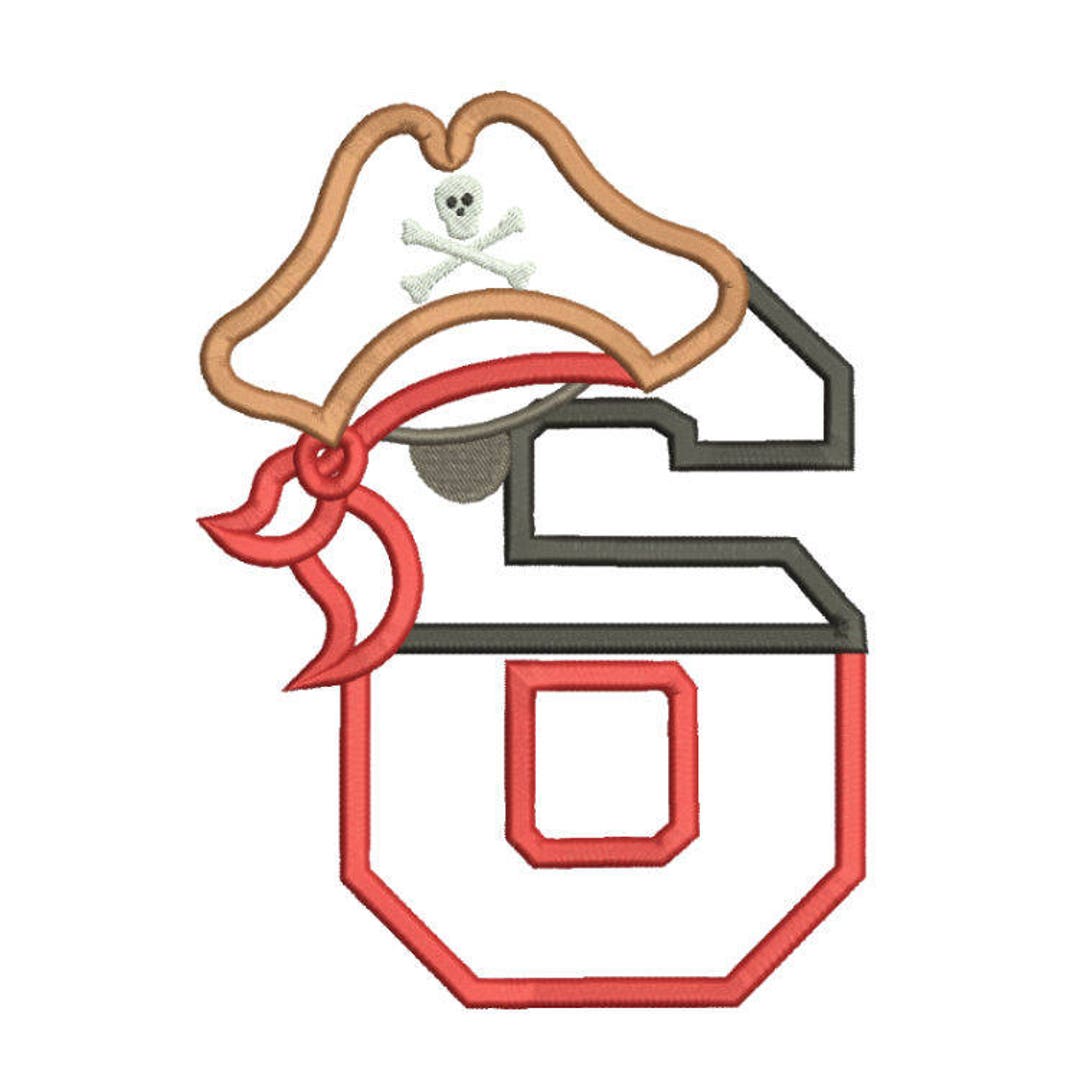 Pirate Split Number 6, 6th Birthday, Sixth Birthday, Pirate Birthday ...