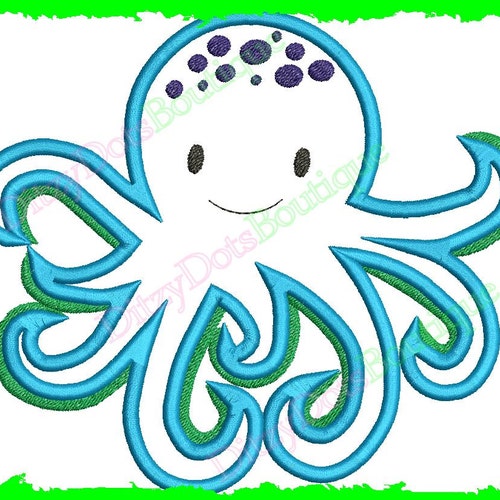 Octopus Applique Machine Embroidery Design NO:0173 - Etsy