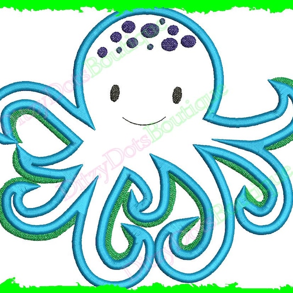 Octopus Applique - Etsy