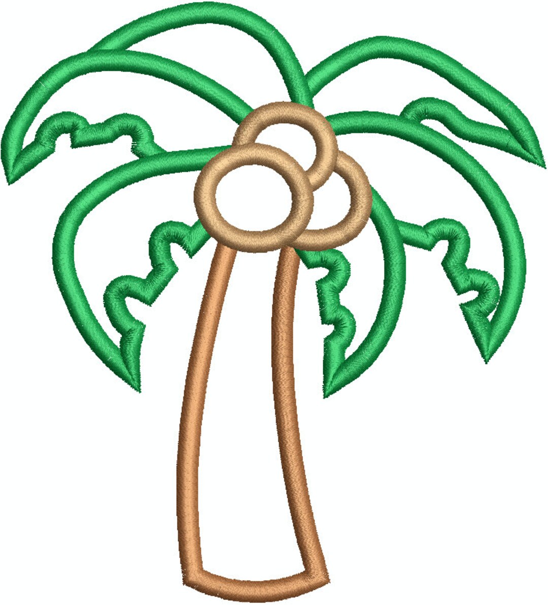 Palm Tree, Beach Tree, Embroidery Design, Machine Embroidery Design ...