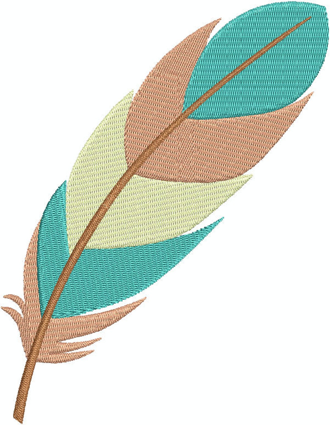 Multi Color Feather 2, Fill Embroidery Design, Machine Embroidery ...