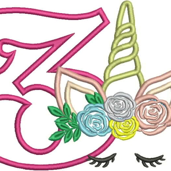 Unicorn Applique - Etsy