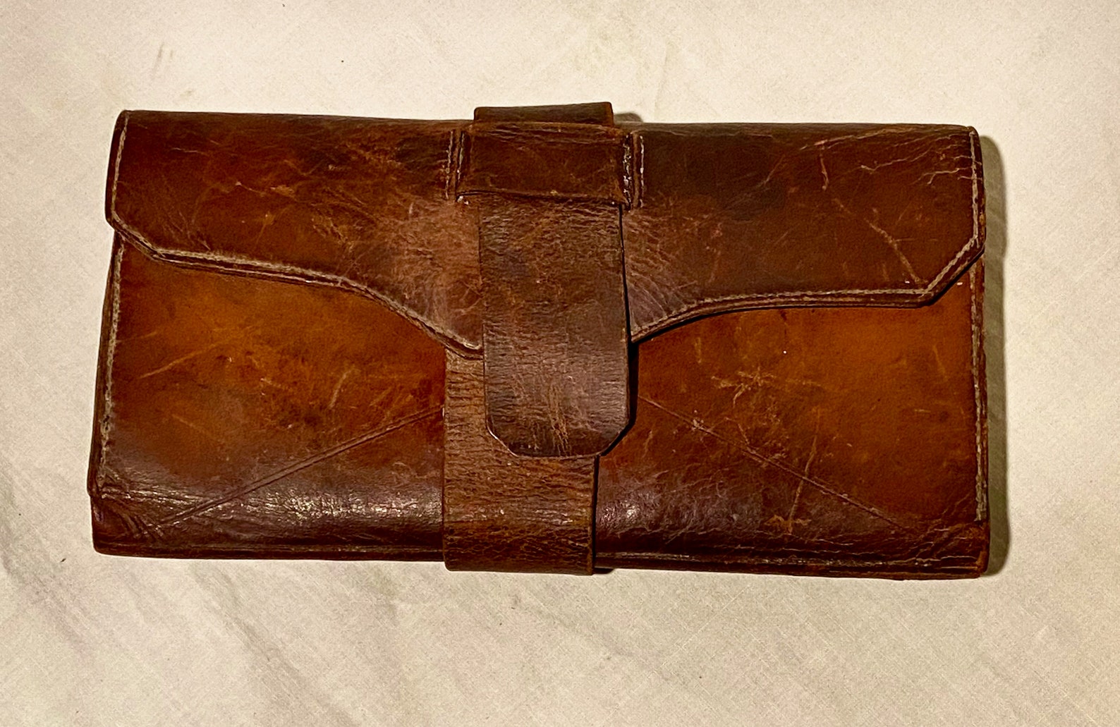 Antique 1800s Victorian LEATHER WALLET BILLFOLD 6 Pockets Wrap - Etsy
