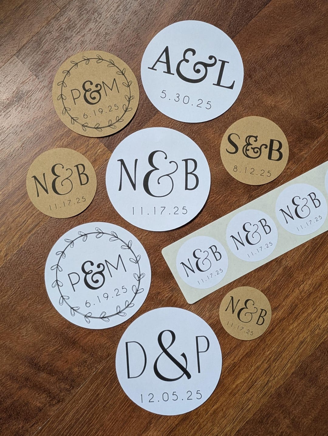 Personalized Wedding Stickers: Custom Monogram, Wedding Date Labels ...