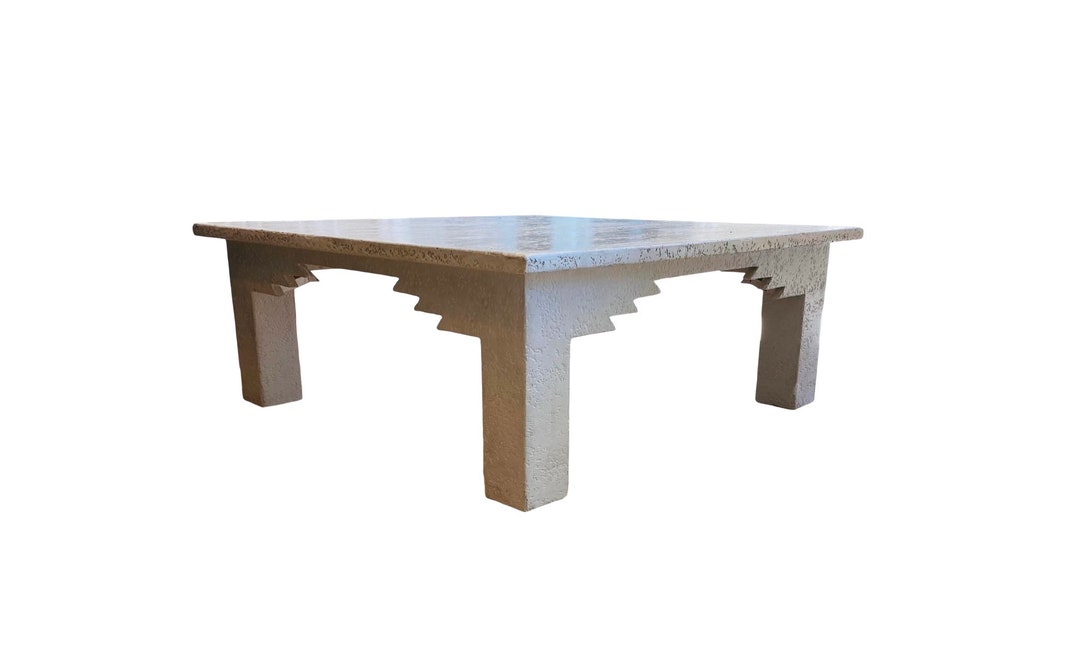 Vintage Plaster Coffee Table With Art Deco Shape on Legs - Etsy