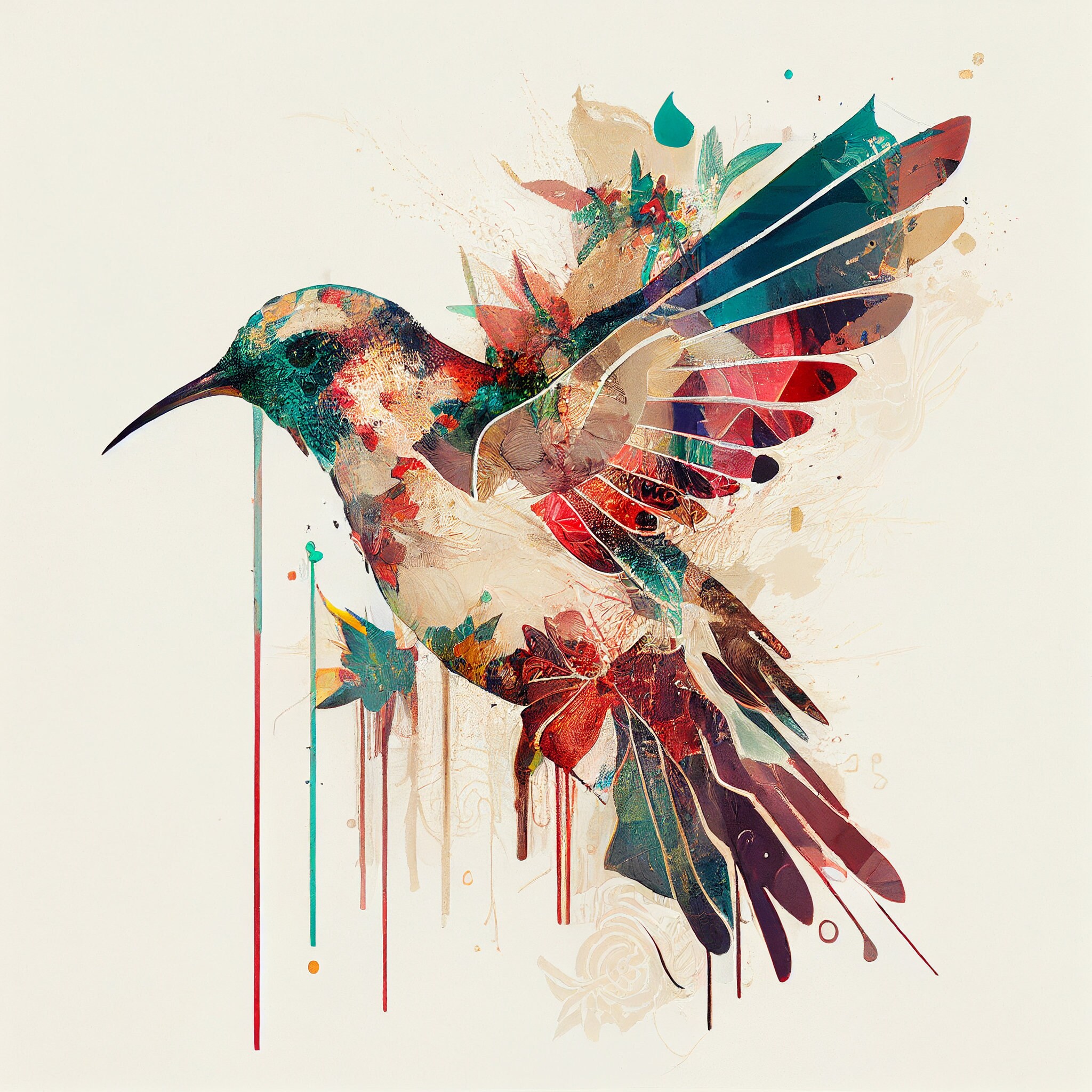 Hummingbird in Flight - Etsy