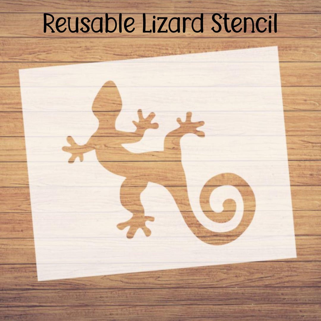 Lizard Stencil, Reusable Gecko Stencil, Lizard Stencil, Painting ...