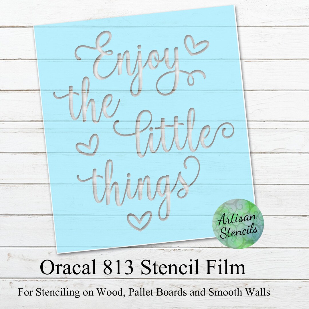 Enjoy the Little Things Stencil, DIY Wall Stencil for the Home, Wood ...