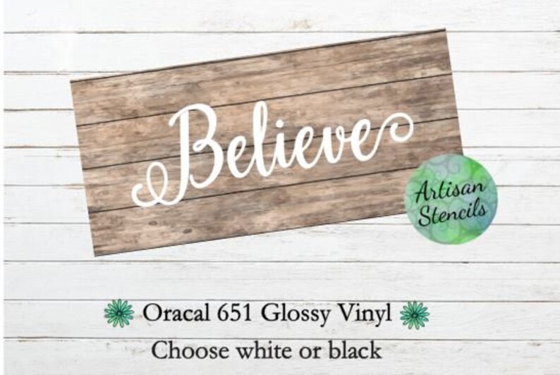 Believe Vinyl Decal Wood Sign Decal DIY Pallet Art - Etsy