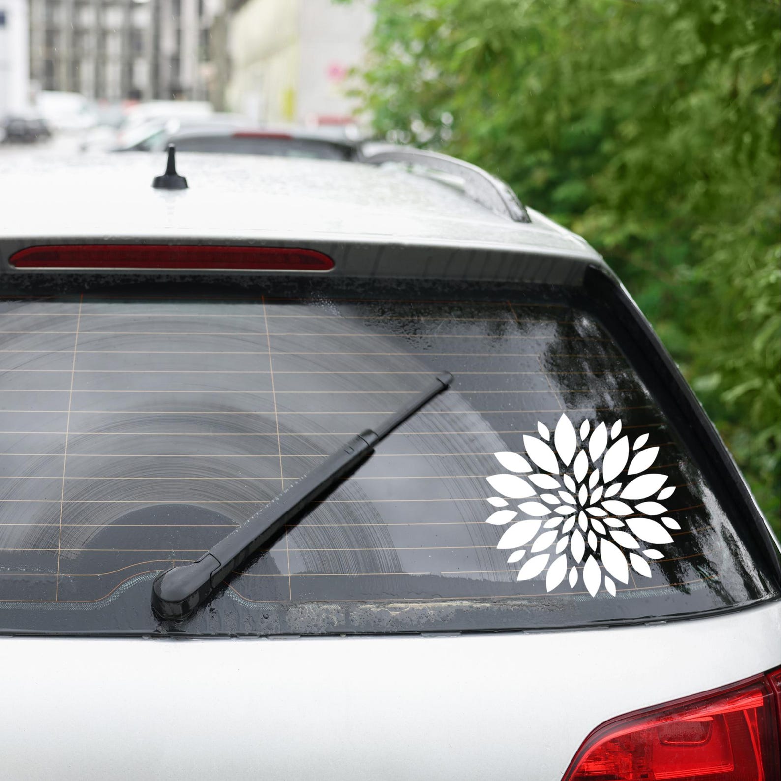 Zinnia Laptop Decal, Flower Car Decal, Vinyl Car Decal, Flower Decal - Etsy