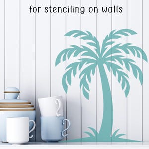 Stencils, Palm Tree Reusable Craft & DIY Painting Stencil, Multiple Sizes, Tropical Ocean Beach ...
