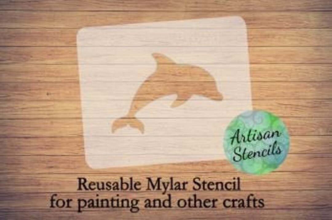 Dolphin Stencil, Reusable Stencil, Craft and Painting Stencil, Cookie ...