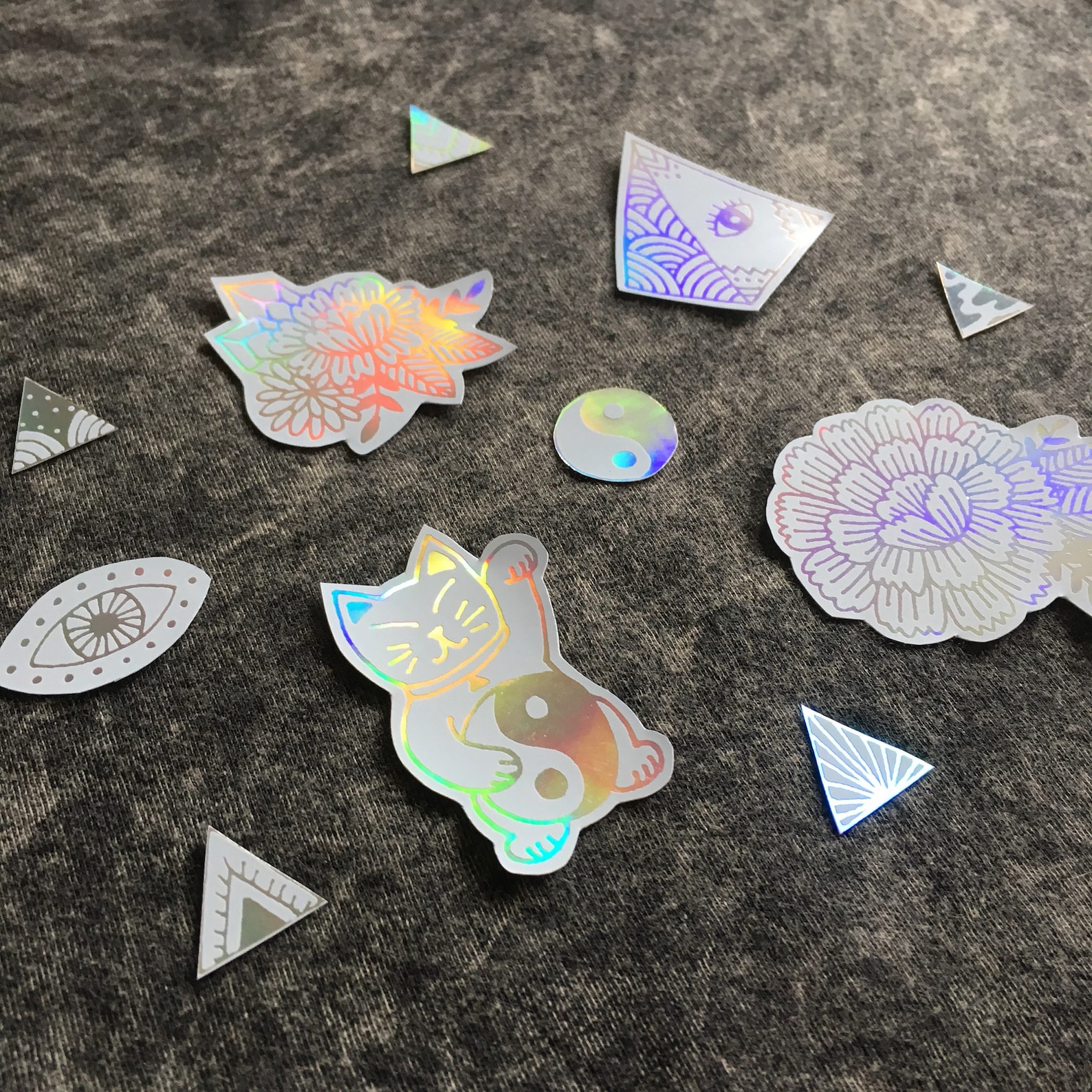 Baby Blue Holographic Stickers - Etsy