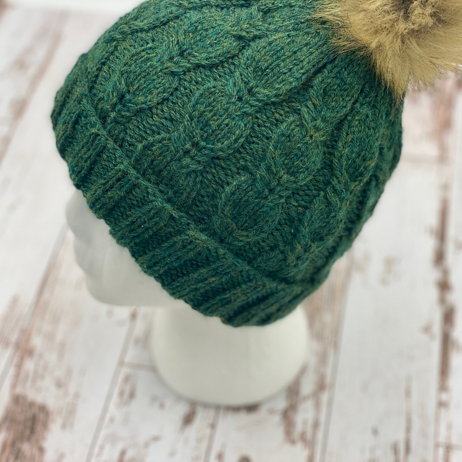 Celtic Feather Cap | Knitting Pattern | Cables | Beginner - Etsy