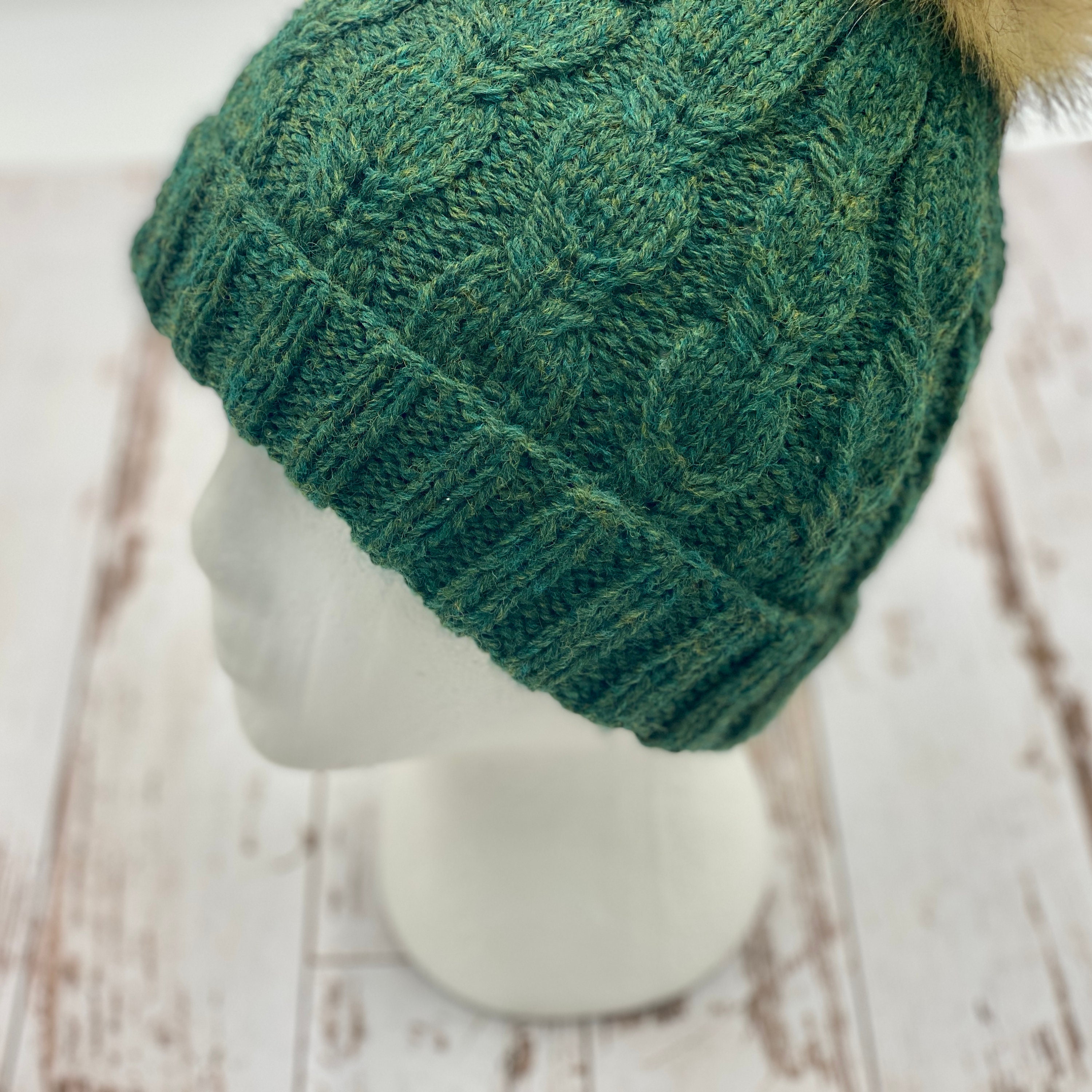 Celtic Feather Cap | Knitting Pattern | Cables | Beginner - Etsy