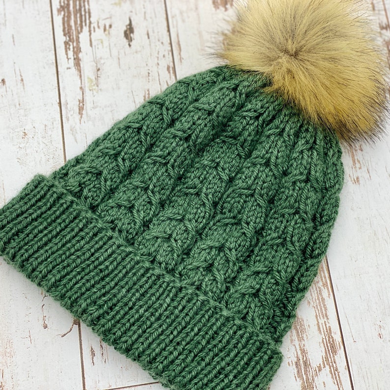 Twin Cities Toque Knitting Pattern Cables Beginner - Etsy