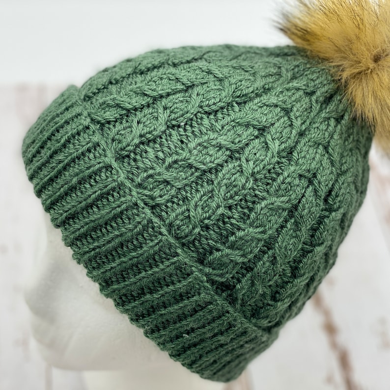 Twin Cities Toque Knitting Pattern Cables Beginner - Etsy