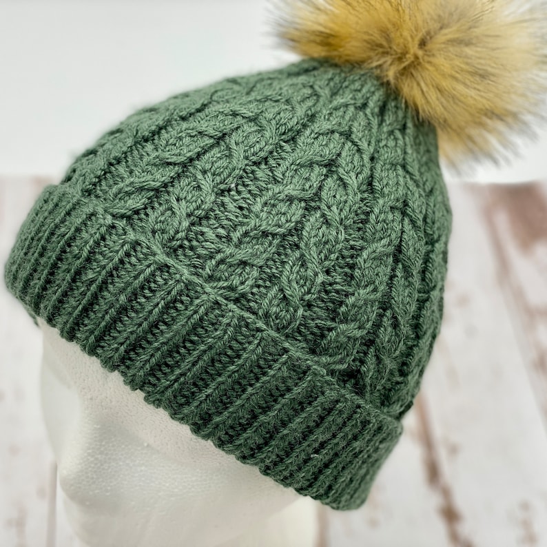 Twin Cities Toque Knitting Pattern Cables Beginner - Etsy