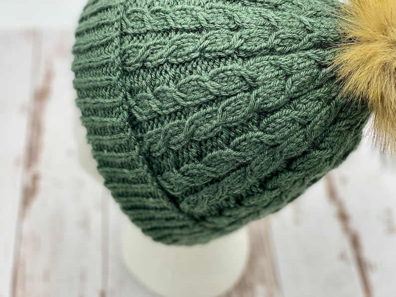 Twin Cities Toque Knitting Pattern Cables Beginner - Etsy