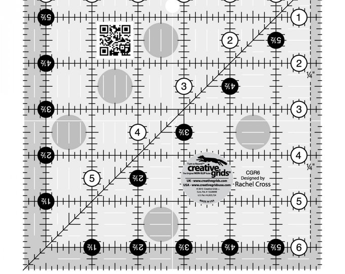 Creative Grids 60 Degree Mini Diamond Ruler CGR60DIAMINI free Shipping ...