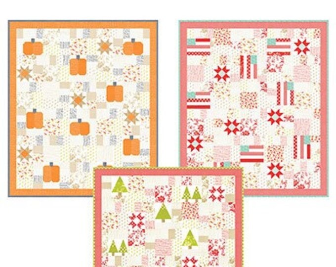 Seasonal Patchwork Quilt Pattern FTQ1793 Three Patterns Choose Your ...