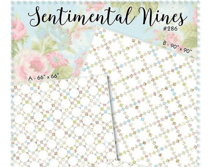 Sentimental Nines AQ 286 Printed Quilt Pattern Uses Jelly Rolls or ...