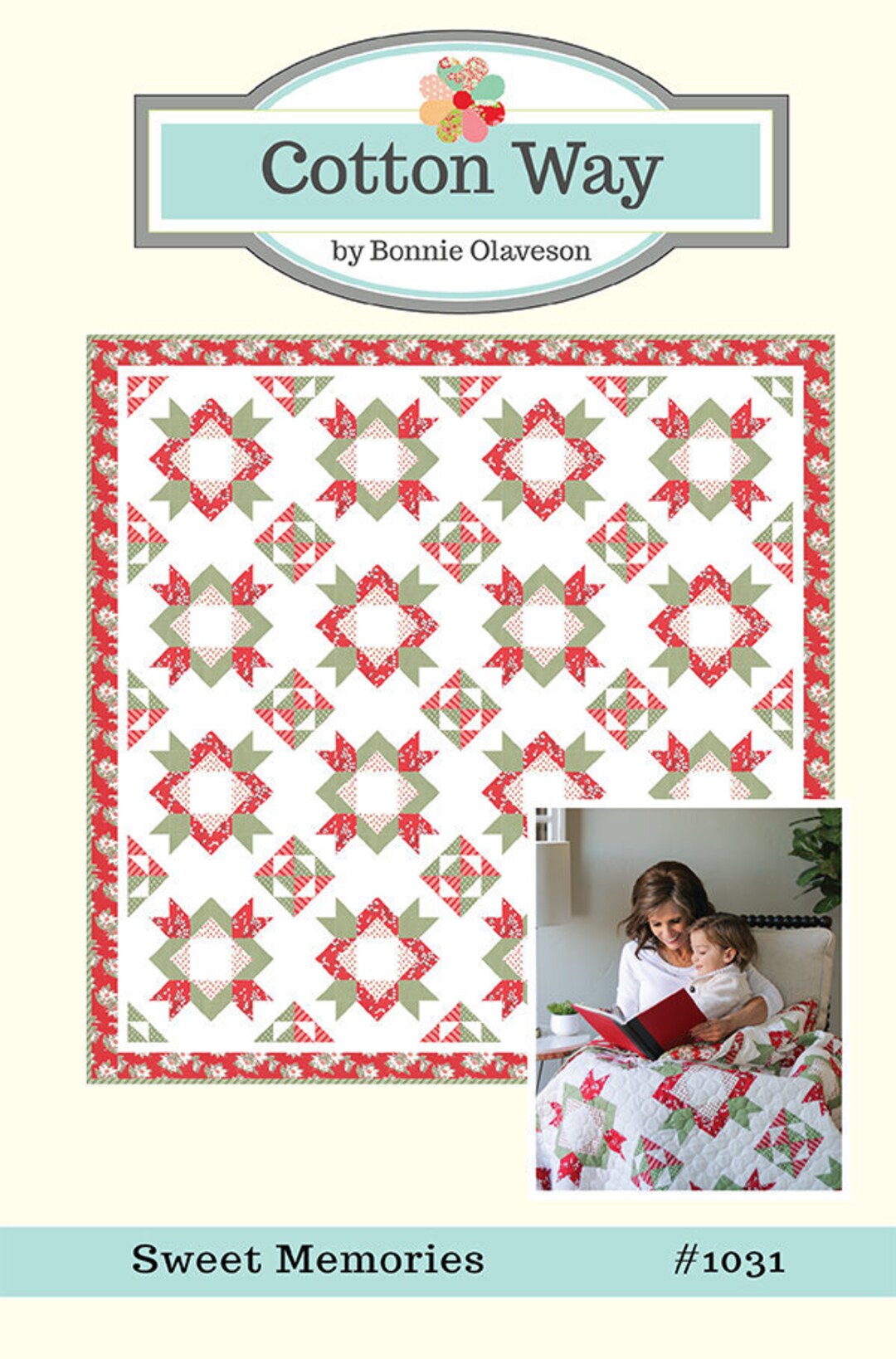 Sweet Memories Quilt Pattern, Cotton Way CW1031P Quilt is 72" X 72" - Etsy