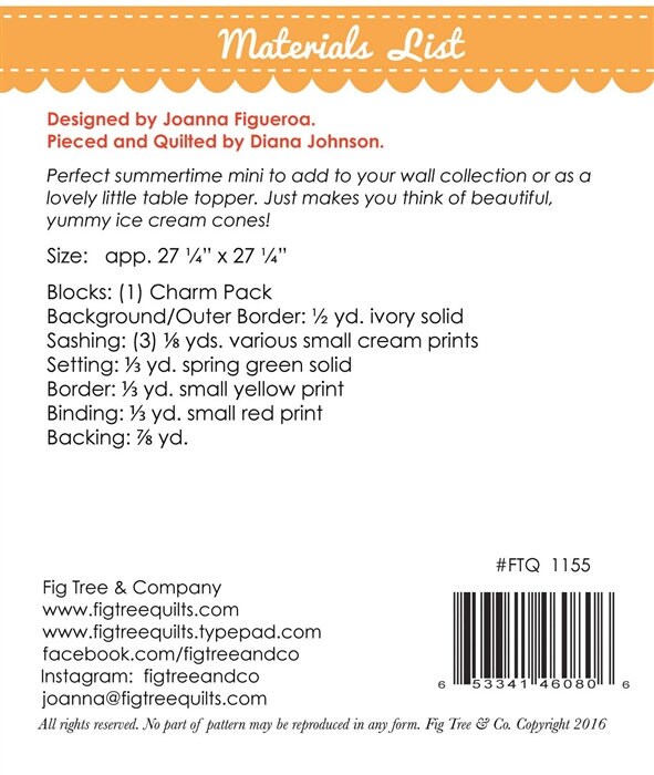 Mini Coney Island Printed Pattern Only FT1155 Fig Tree Quilts - Etsy