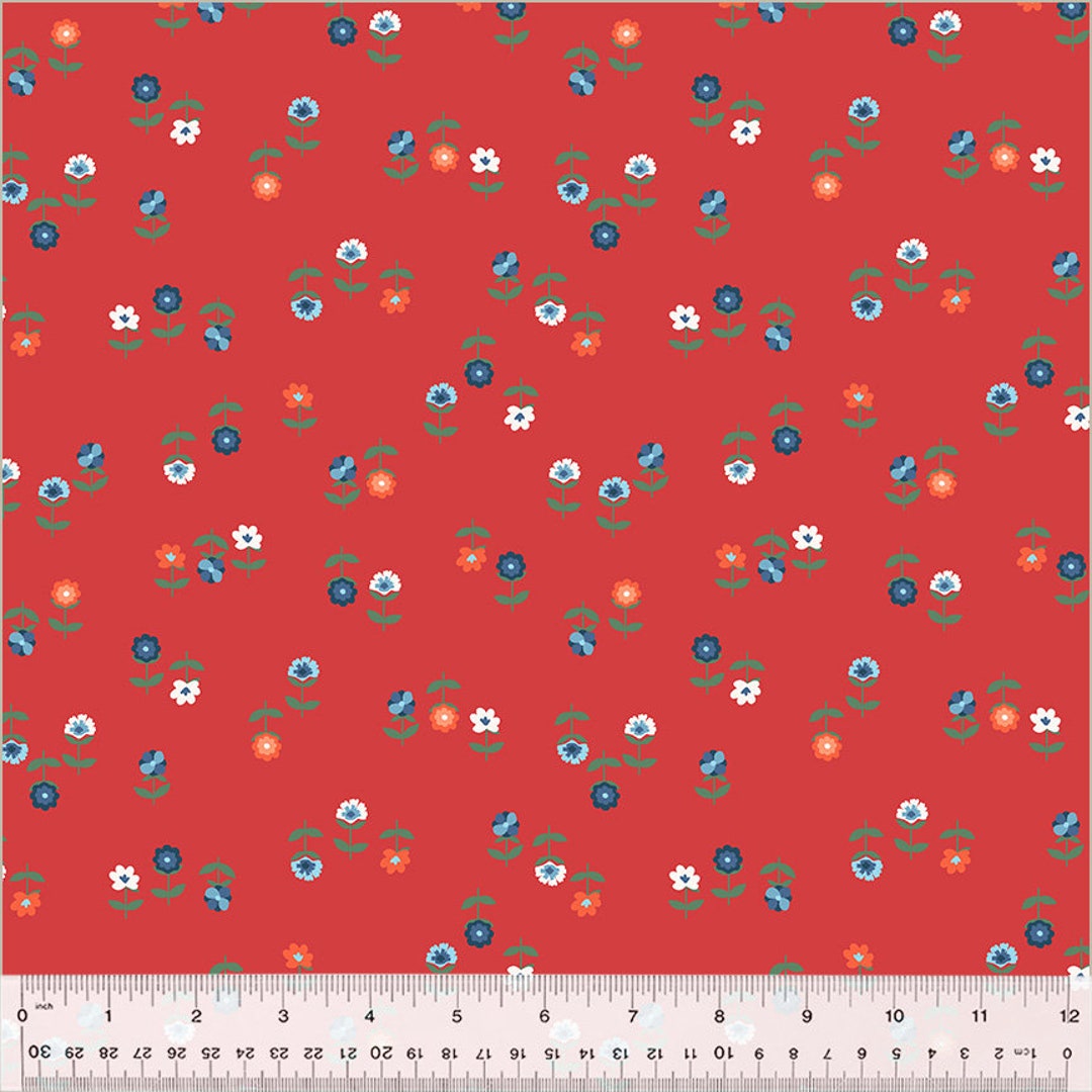 Clover & Dot Posies Red 53865-7 by Allison Harris of Cluck Cluck Sew ...