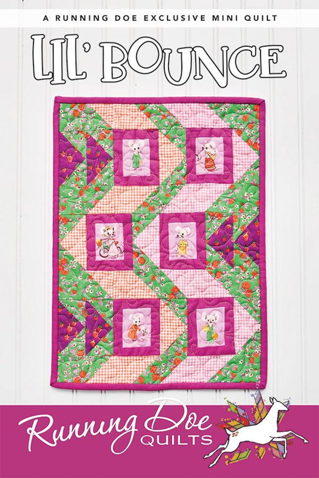 Lil' Bounce Quilt Pattern Card by Running Doe Quilts for Villa Rosa ...