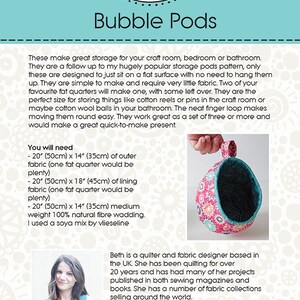 Bubble Pods Sewing Pattern - LFB 71 - PAPER Pattern-only - Etsy