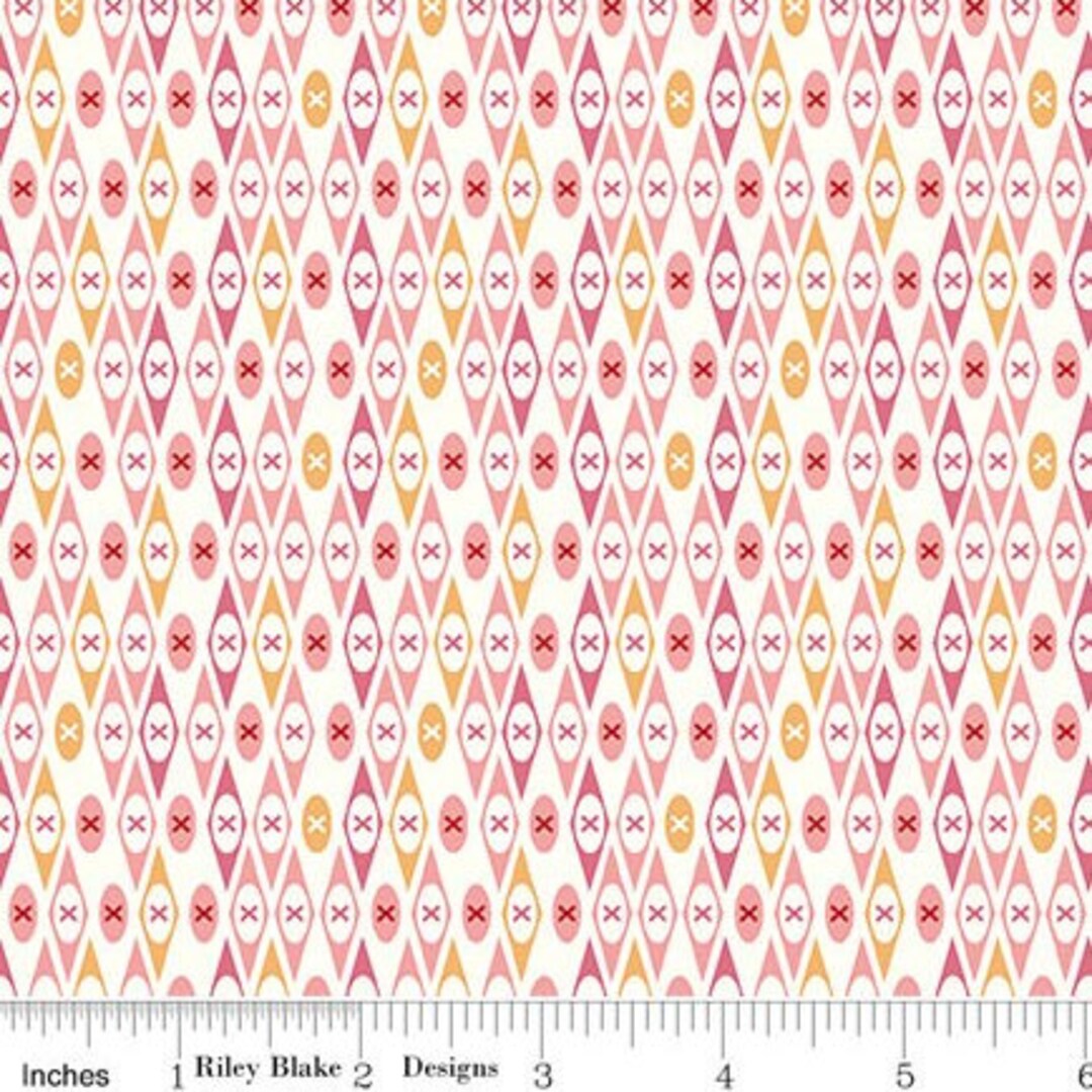 Bee Vintage Edith Pink C13084-pink by Lori Holt for Riley Blake Designs ...