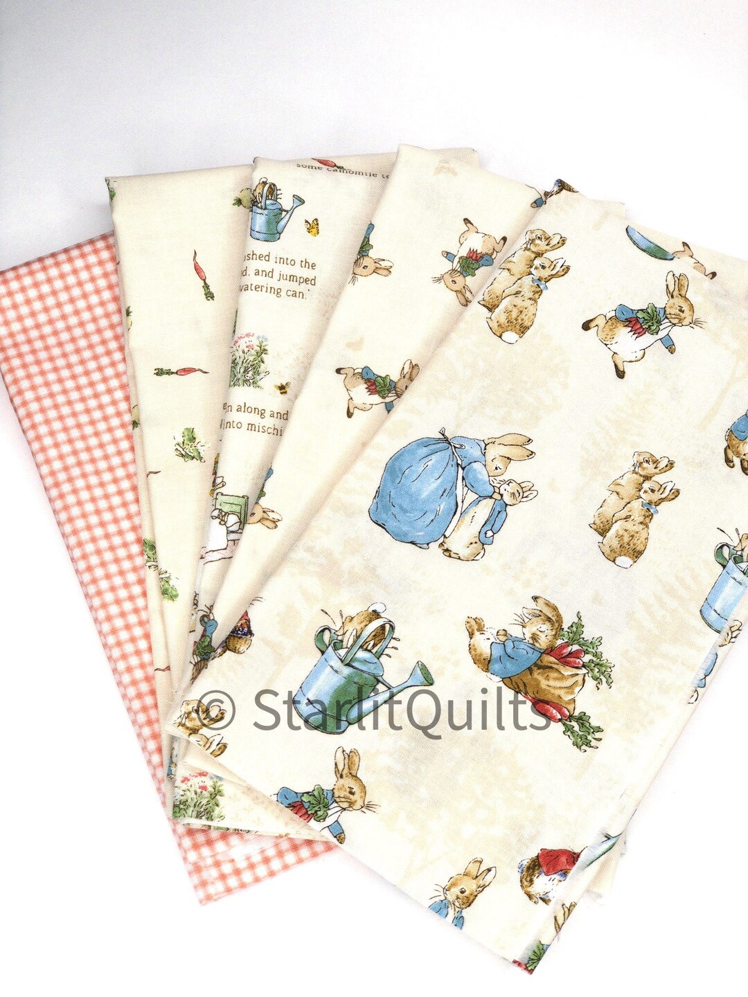Tale of Peter Rabbit Includes Cream Bundle Includes 5 Fat Quarters Cut ...