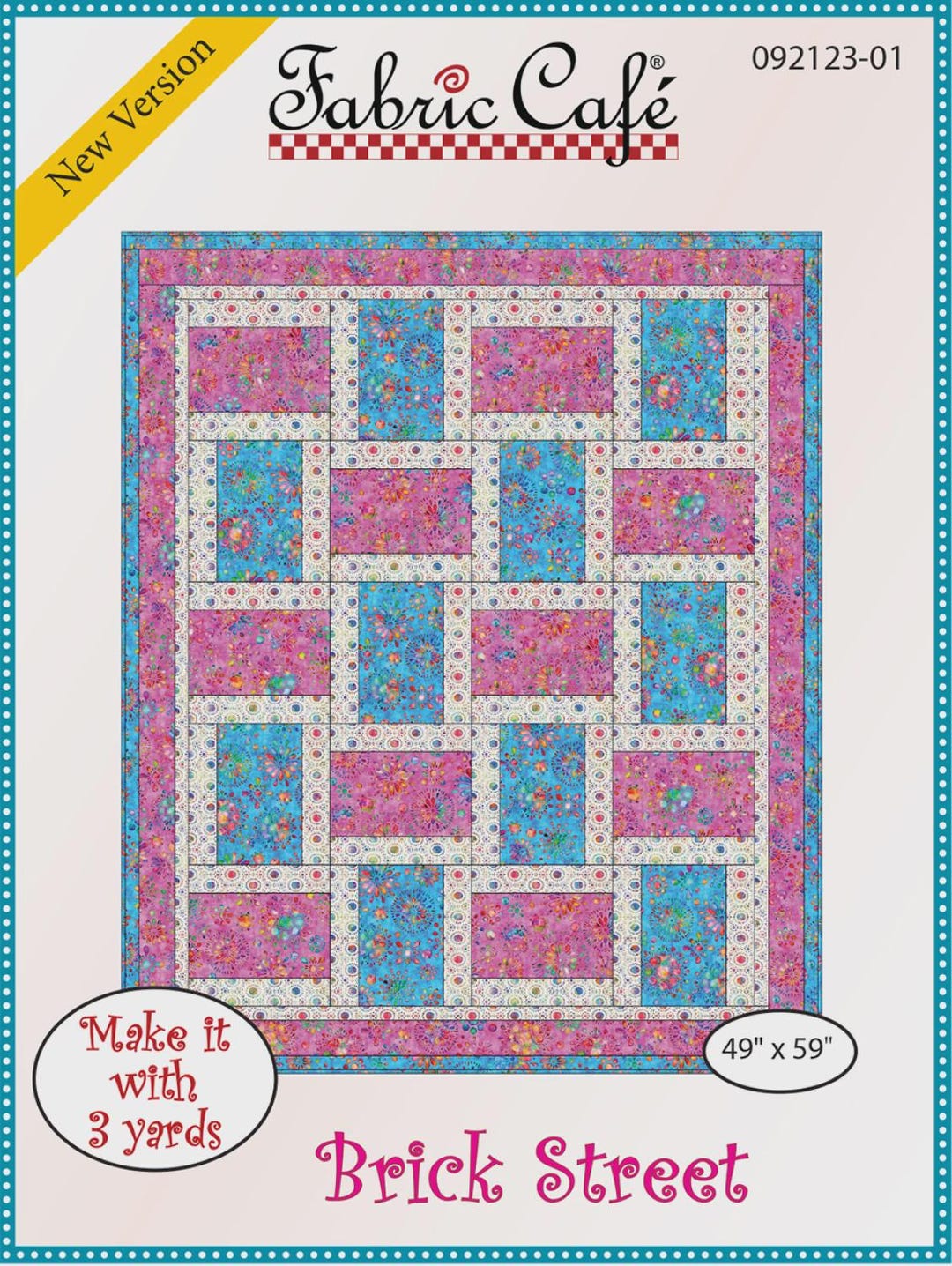 Brickstreet Quilt Pattern by Fabric Cafe Quilt Size 49" X 59" FC092123 ...