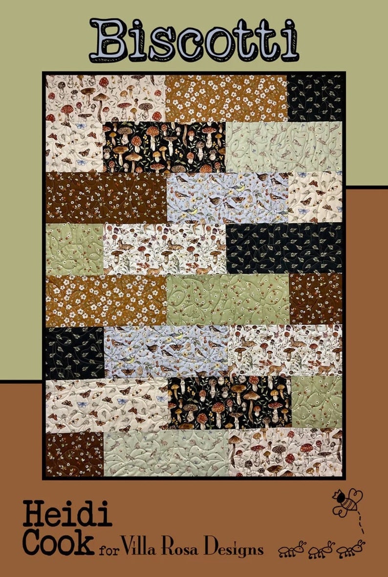 Biscotti Pattern Card by Villa Rosa Designs Finished Size 48" X 64" Fat ...