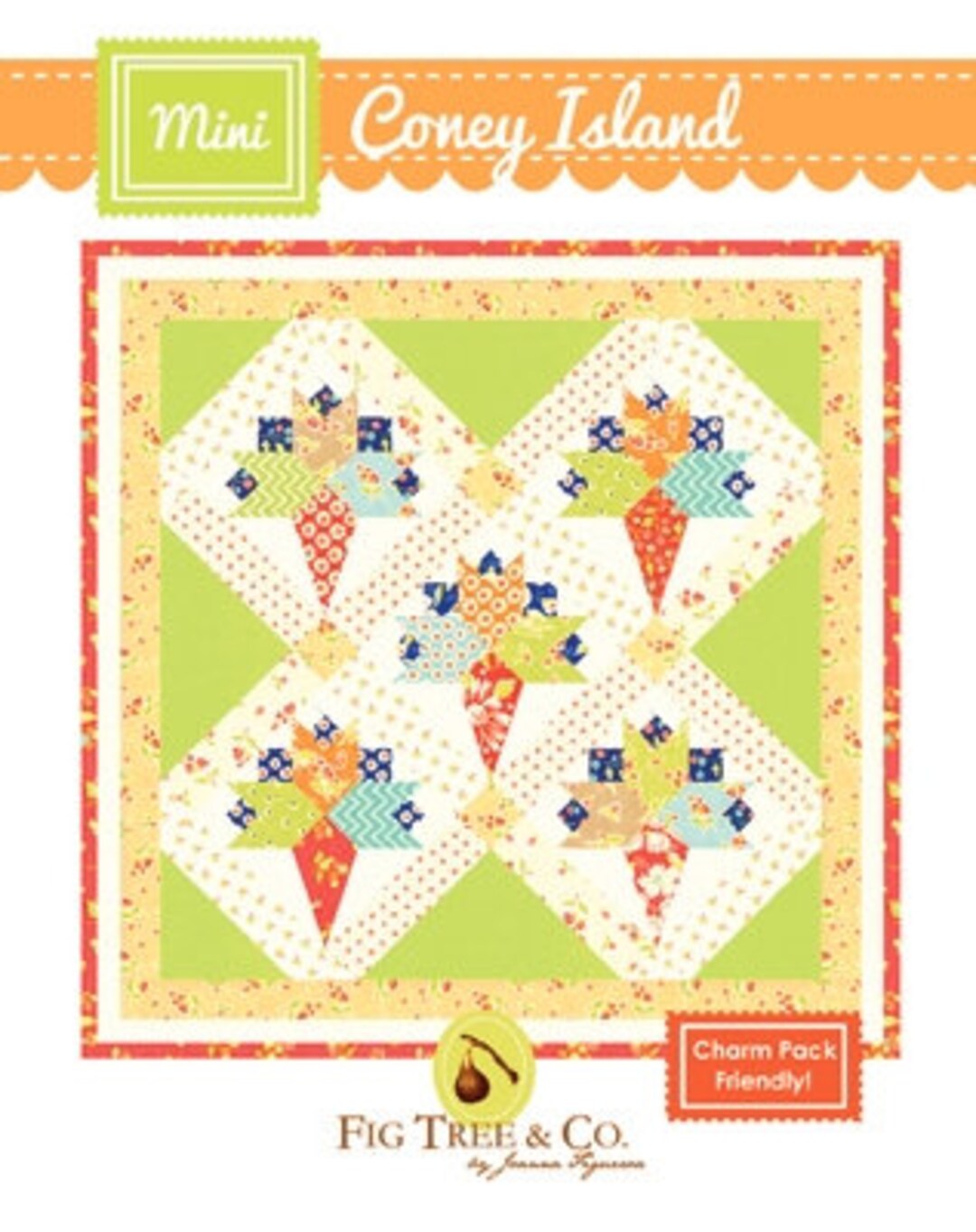 Mini Coney Island Printed Pattern Only FTQ1155 by Fig Tree Quilts by ...