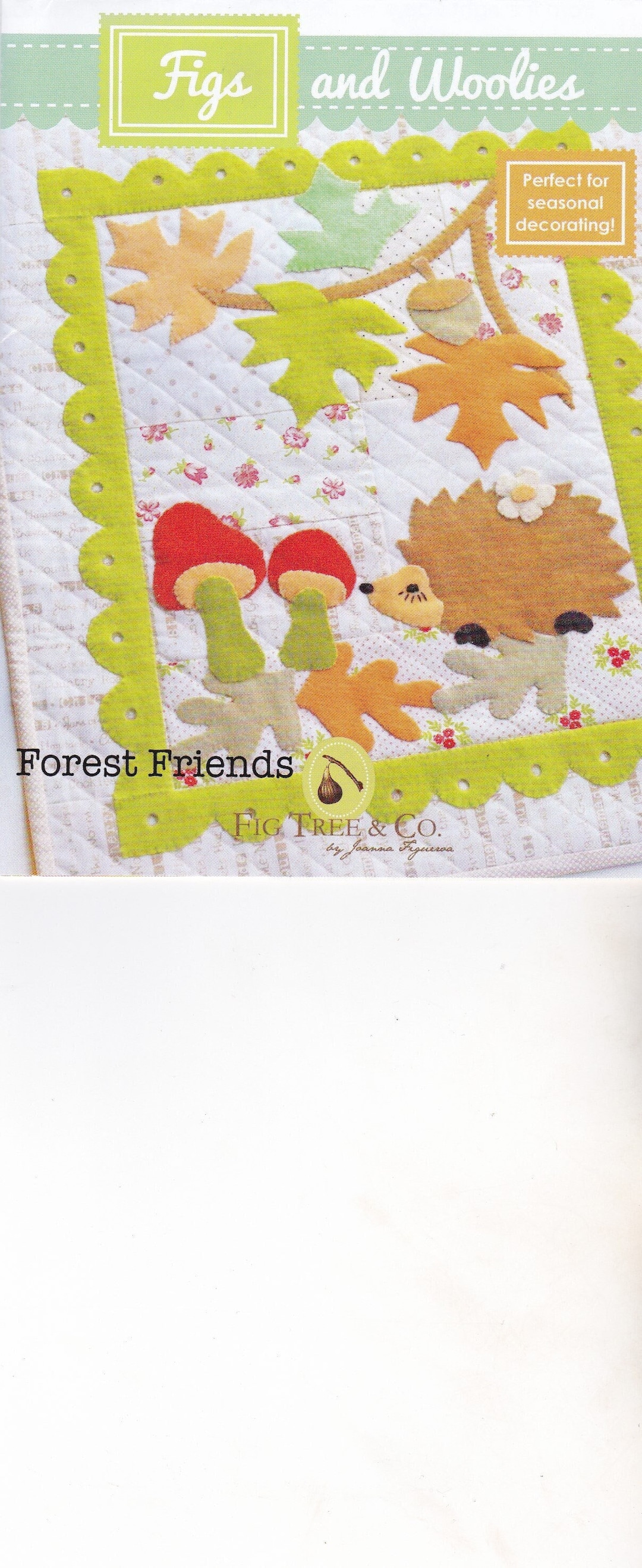 Forest Friends Figs and Woolies by Fig Tree Quilts. FTQ104W Bin MP - Etsy