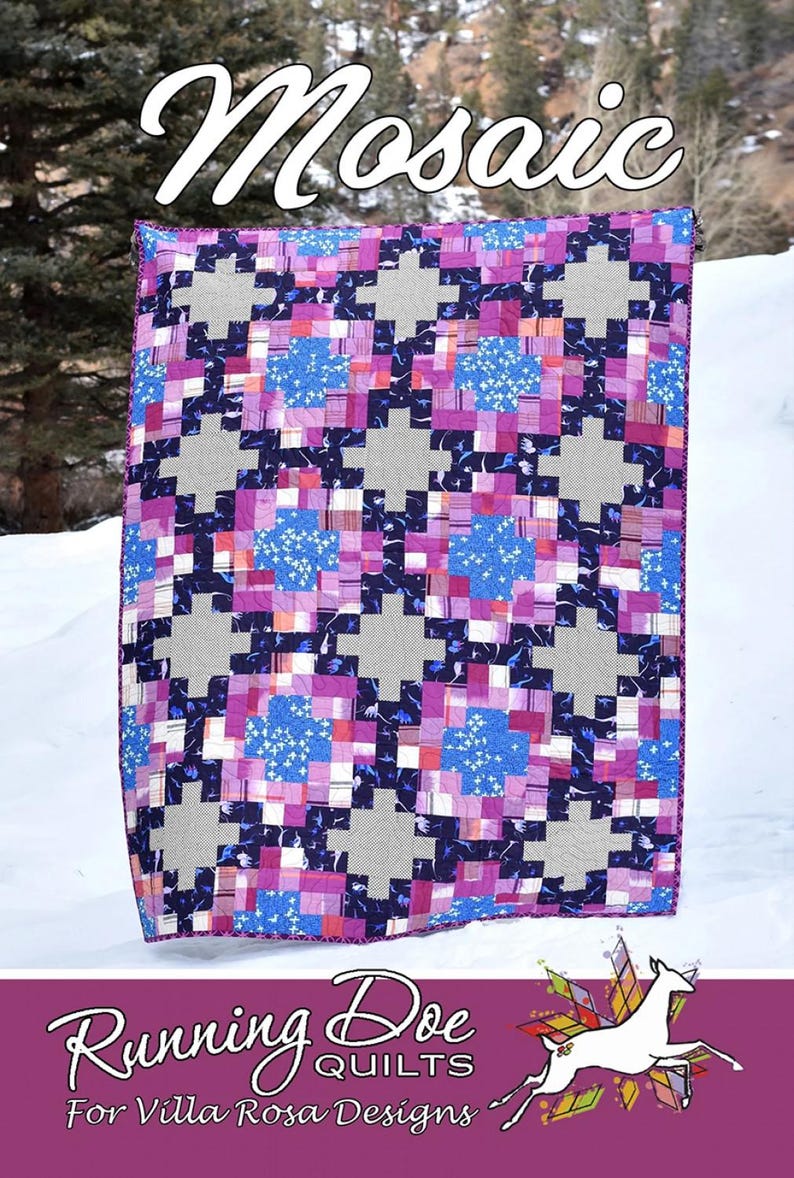 Mosaic Quilt Pattern Card by Running Doe Quilts for Villa Rosa Designs ...