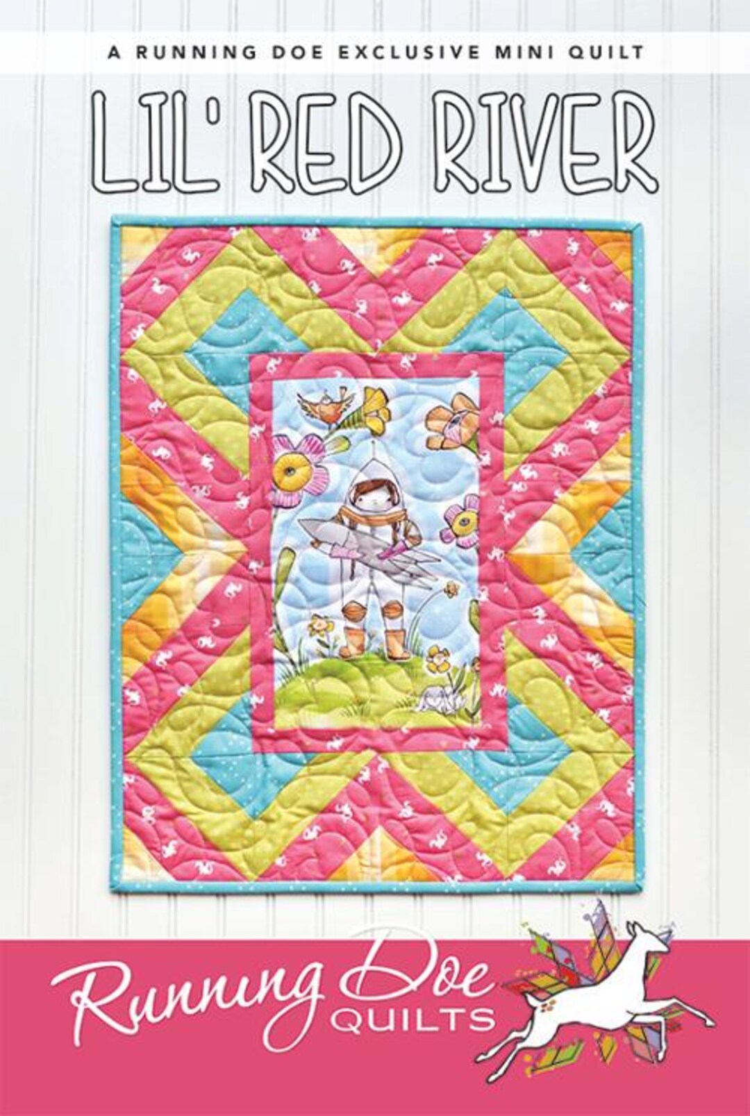 Lil' Red River Paper Mini Quilt Pattern by Running Doe for Villa Rosa ...