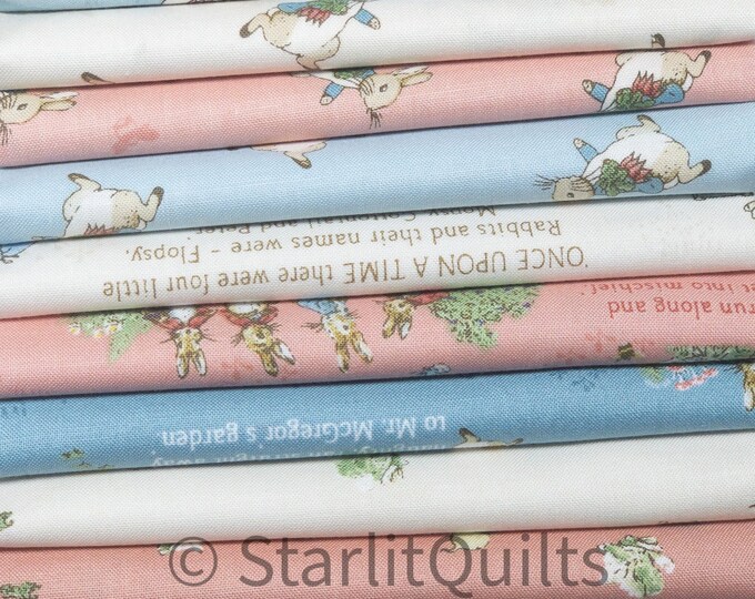 Tale of Peter Rabbit Fat Quarter Bundle 15 Prints Custom Cut by Starlit ...