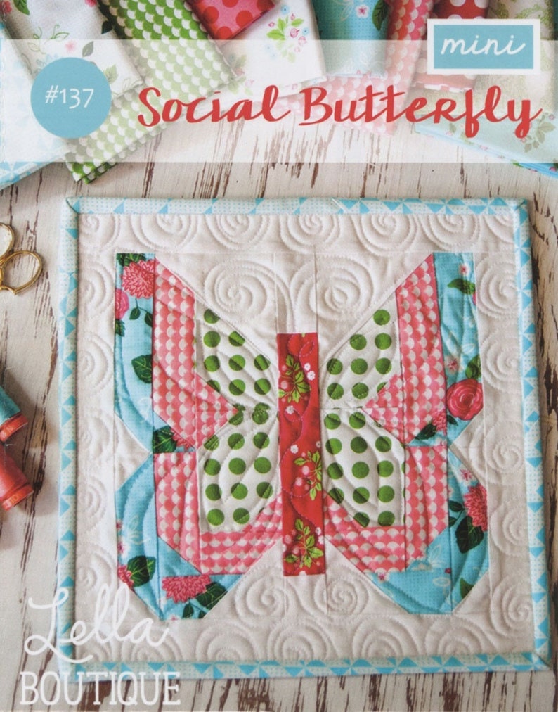 Social Butterlfy Mini Quilt Pattern by Vanessa Goertzen for - Etsy