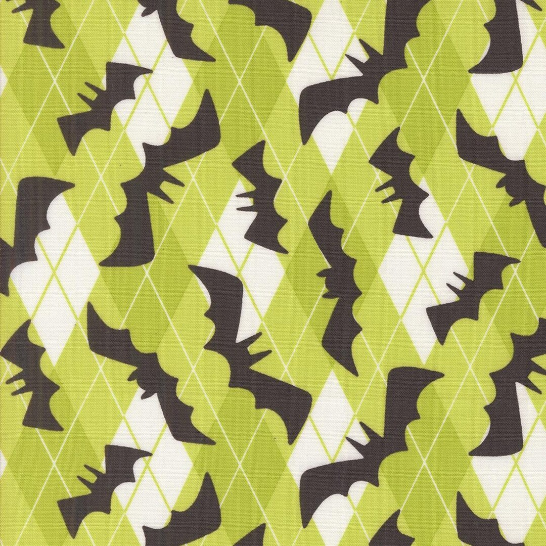 Fab Boo Lous Going Batty Green Slime Yardage 22481-16 by Me and My ...
